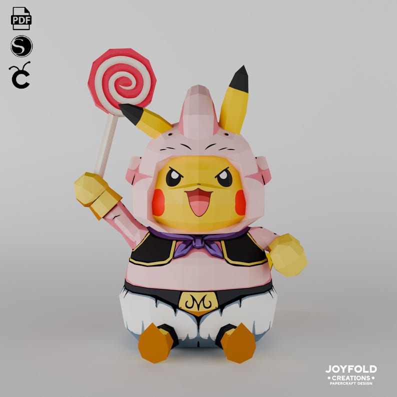 Joyfold Doll Papercraft Boo 022/template PDO Color Pdf DXF Svg/low Poly ...