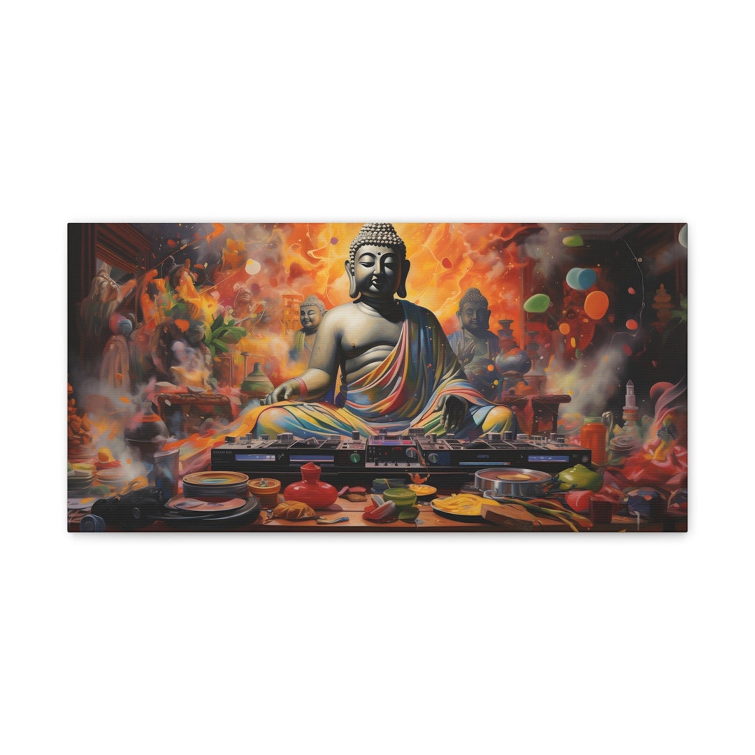 Dj Buddha Abstract Wall Art Canvas Gallery Wraps - Etsy