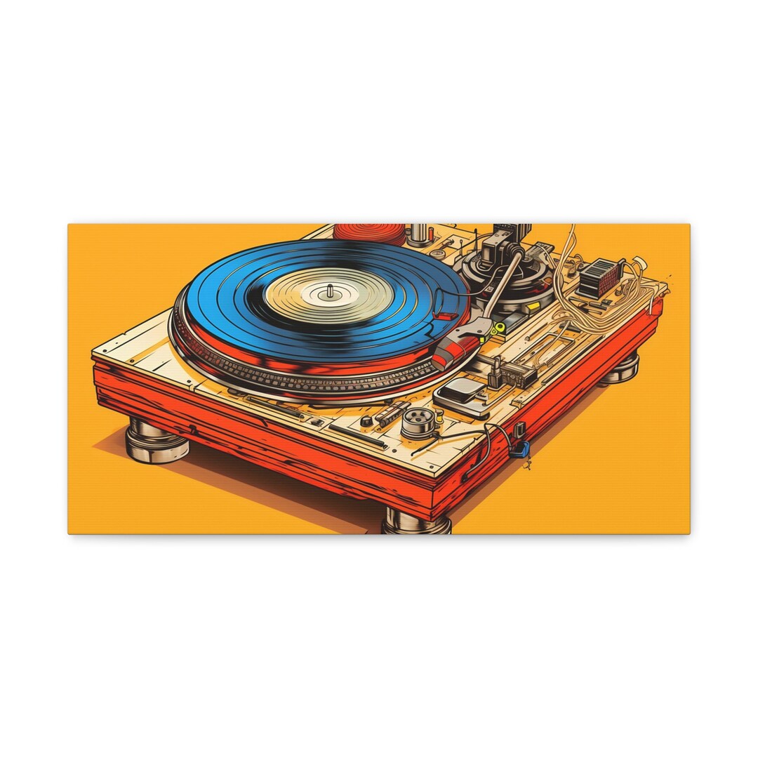 Vinyl Record Player Turntable Wall Art Canvas Gallery Wraps - Etsy