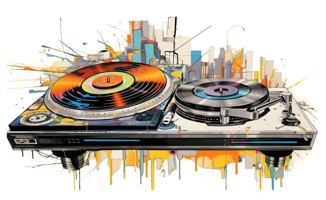 Technical_illustration_of_technics_1200_turntable_digitalprint - Etsy