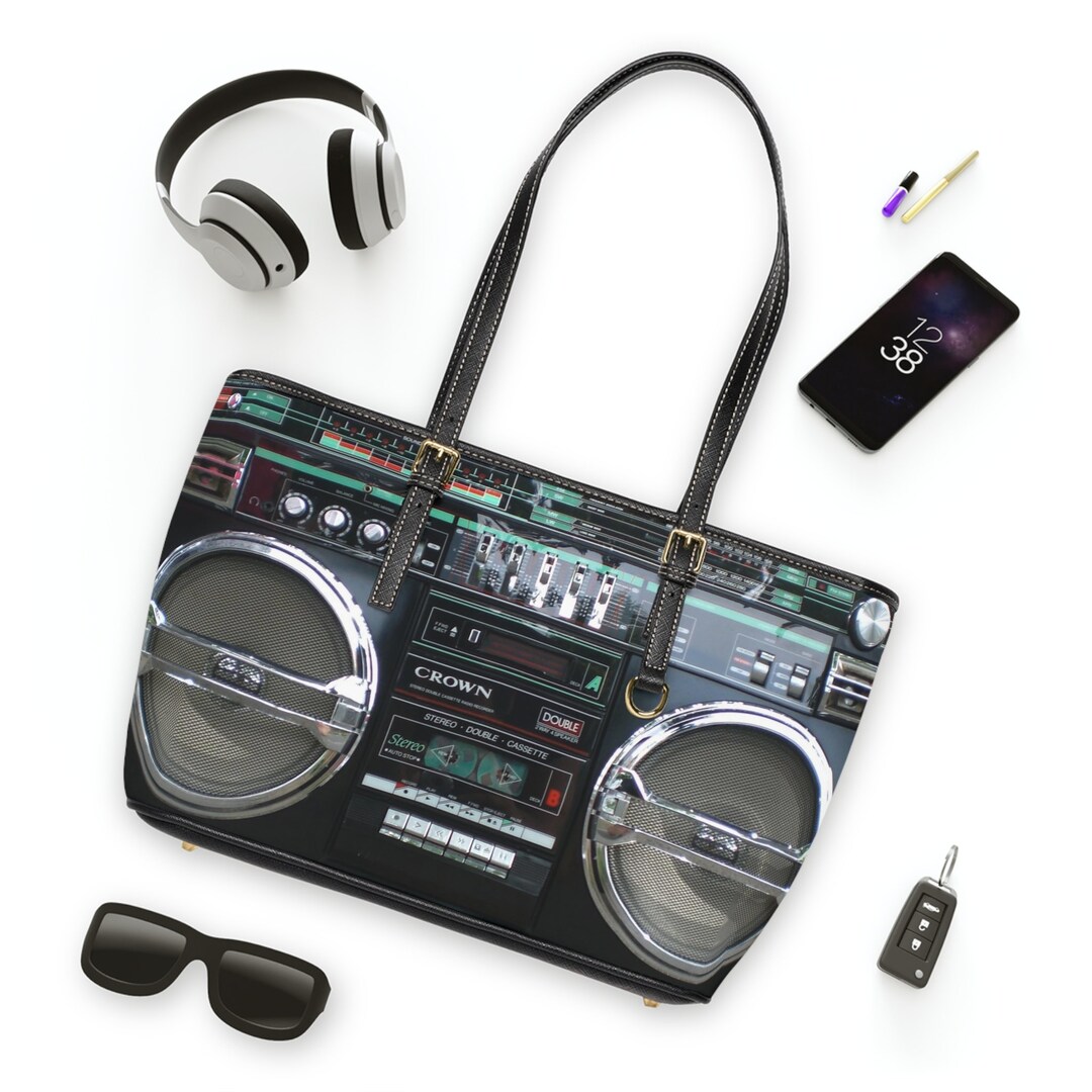 PU Leather Shoulder Bag Boombox Stereo Ghetto Blaster - Etsy