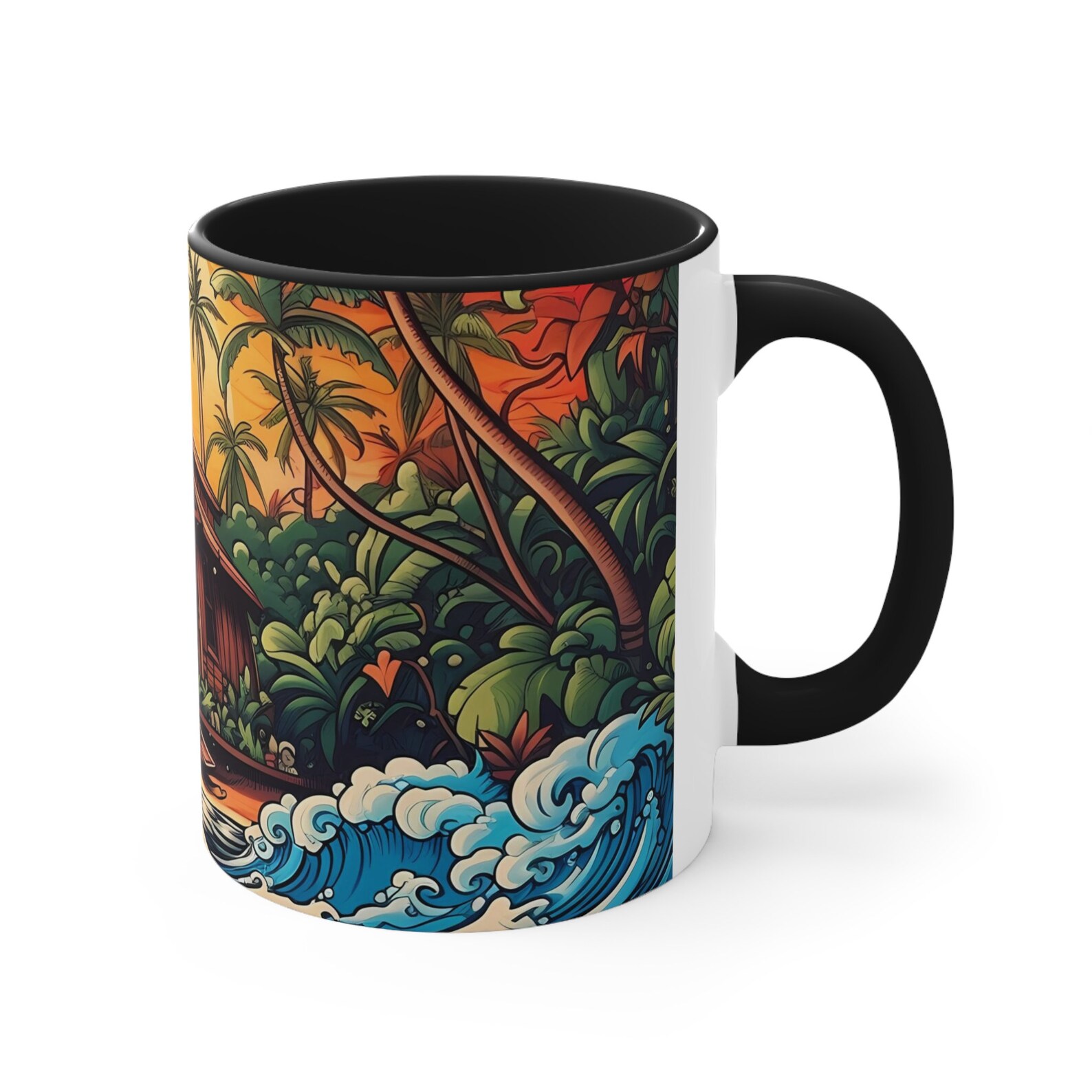 Surf Hut Hawaii Accent Tea and Coffee Mug, 11oz - Etsy