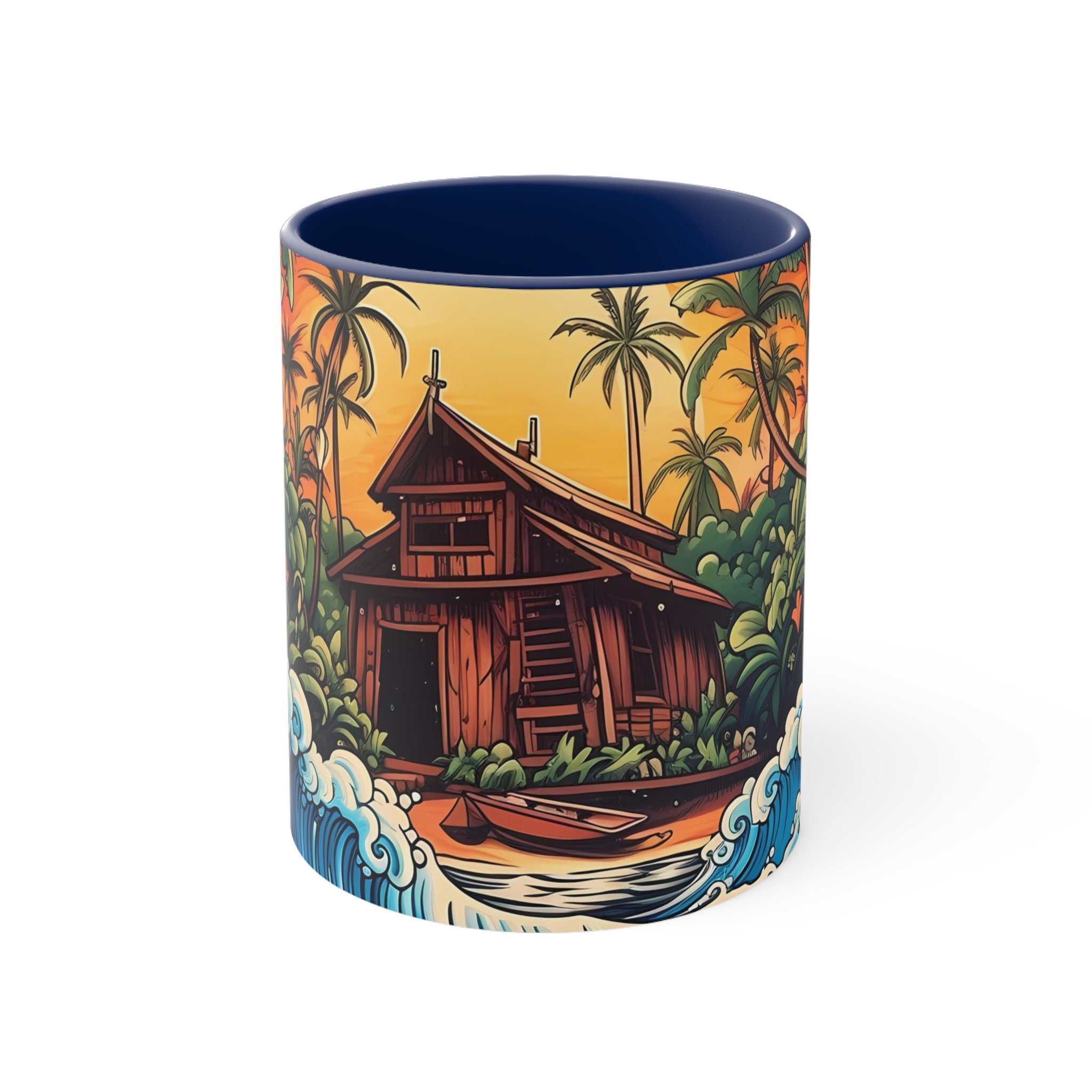 Surf Hut Hawaii Accent Tea and Coffee Mug, 11oz - Etsy