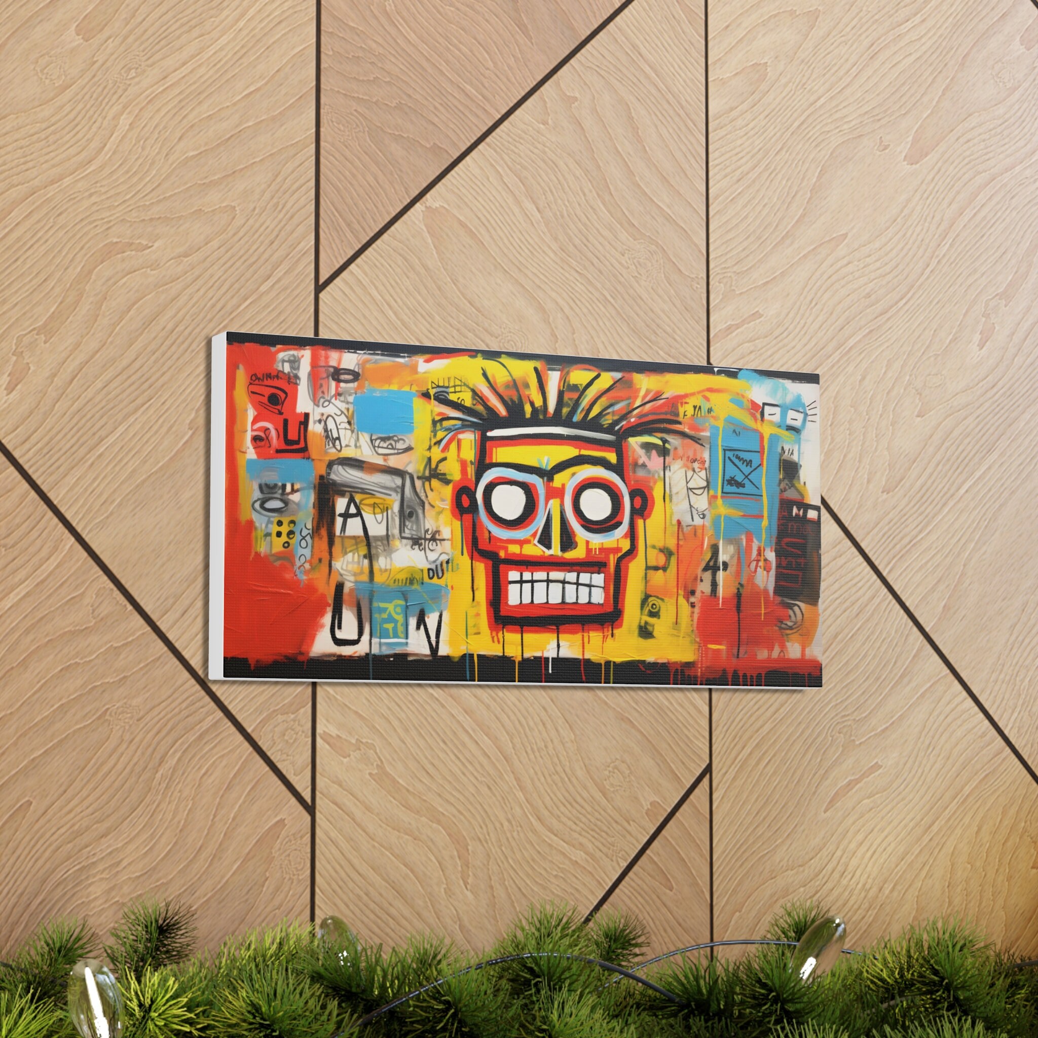 Jean-michel Basquiat Style Graffiti Abstract Wall Art Canvas Gallery ...