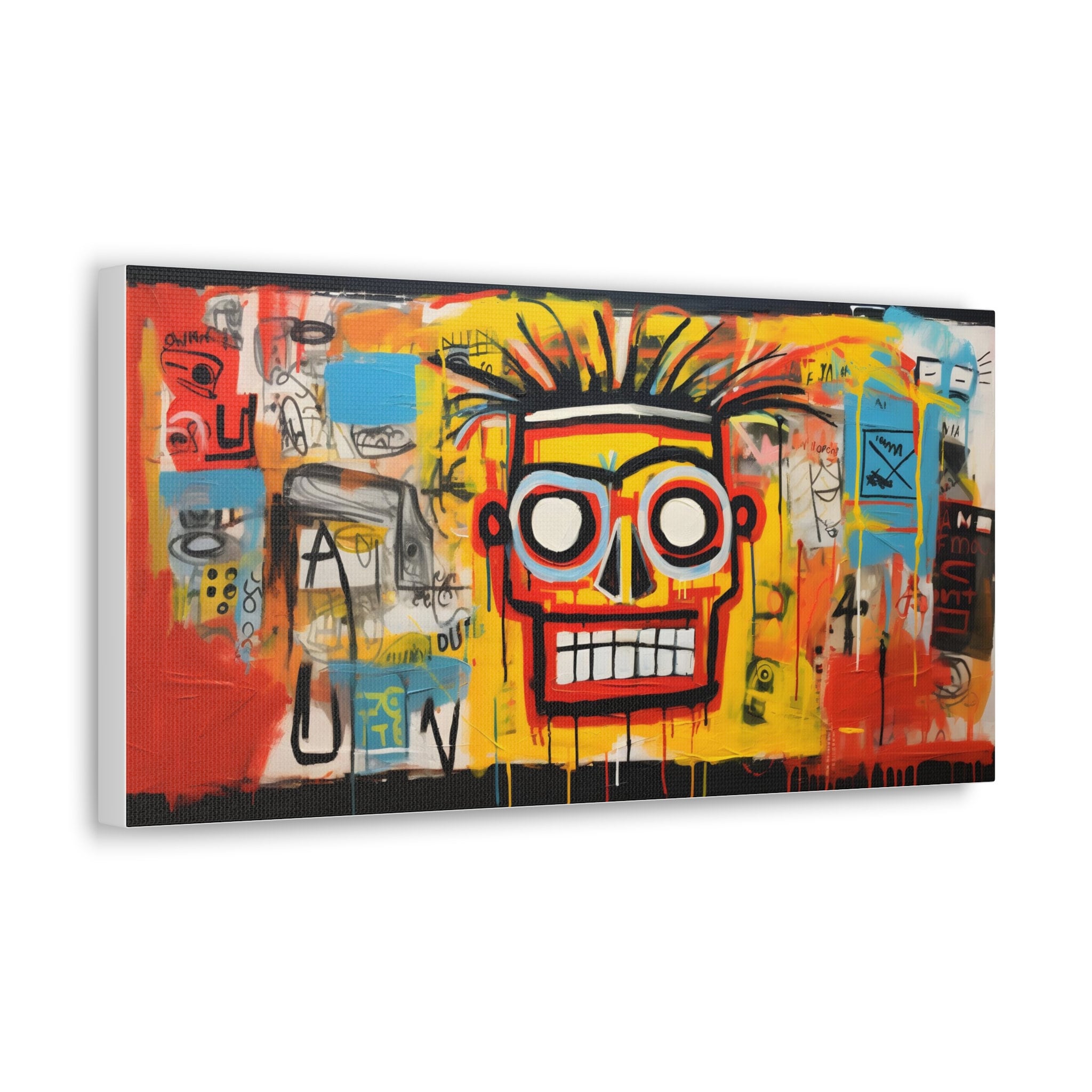 Jean-michel Basquiat Style Graffiti Abstract Wall Art Canvas Gallery ...