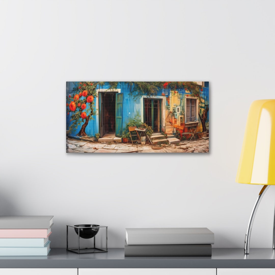 Vincent Van Gogh Style, Greece Wall Art, Home Office Canvas Gallery ...