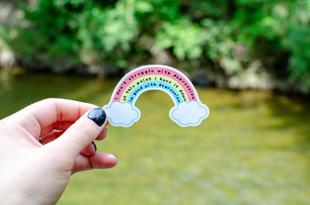Depression Sticker, Funny Sticker, Mental Health Humor, Good With ...