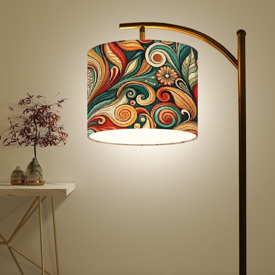 Abstract Art Arc Floor Lamp (made in USA), Adjustable & Remote ...