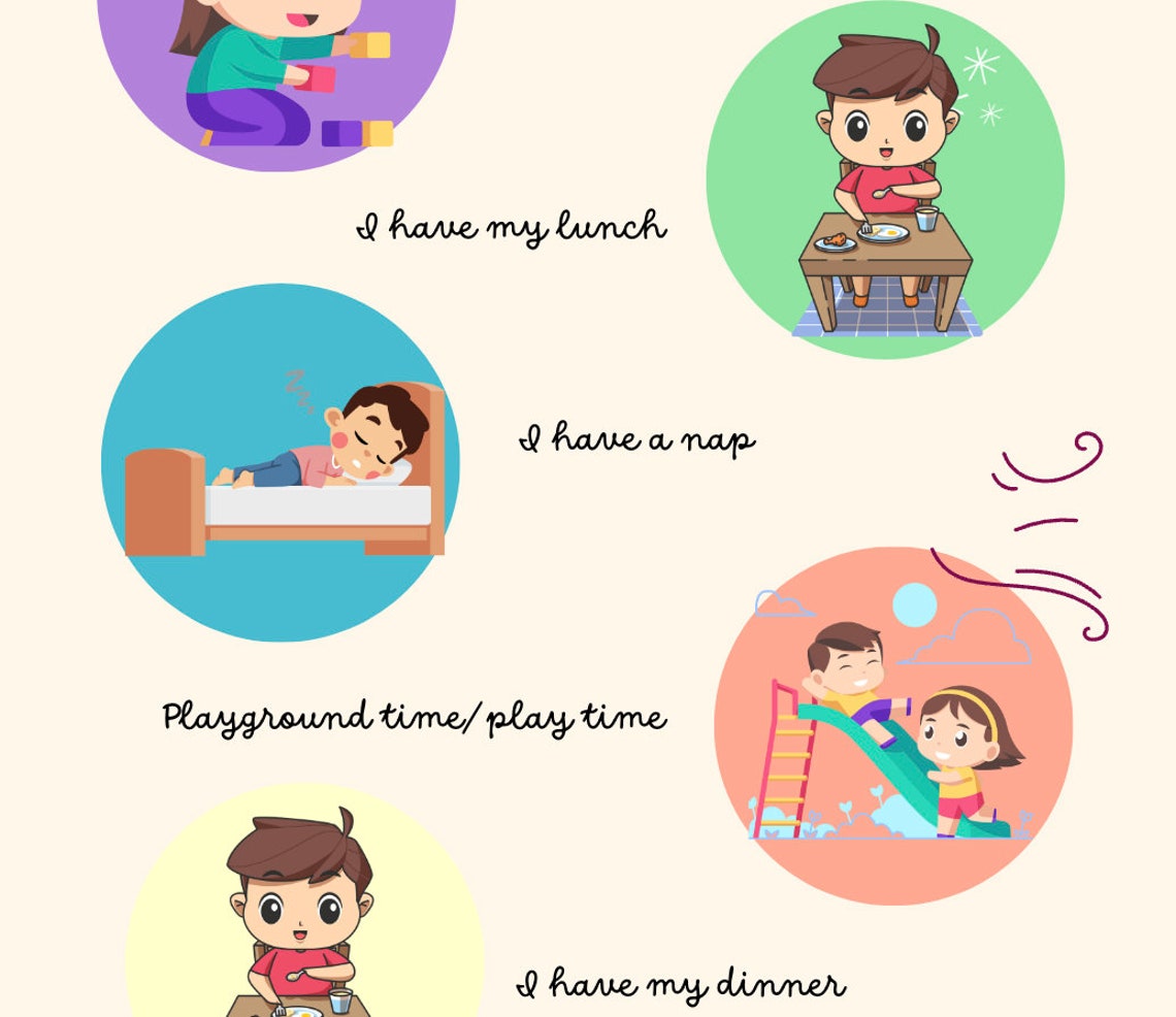 Visual Toddler/preschooler Routine Infographic - Etsy