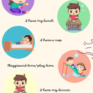 Visual Toddler/preschooler Routine Infographic - Etsy