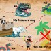Pirate Treasure Map for Children, Perfect for Parties and Scavenger ...