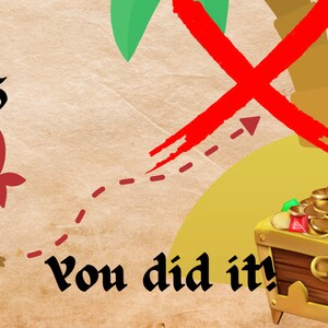 Pirate Treasure Map for Children, Perfect for Parties and Scavenger ...