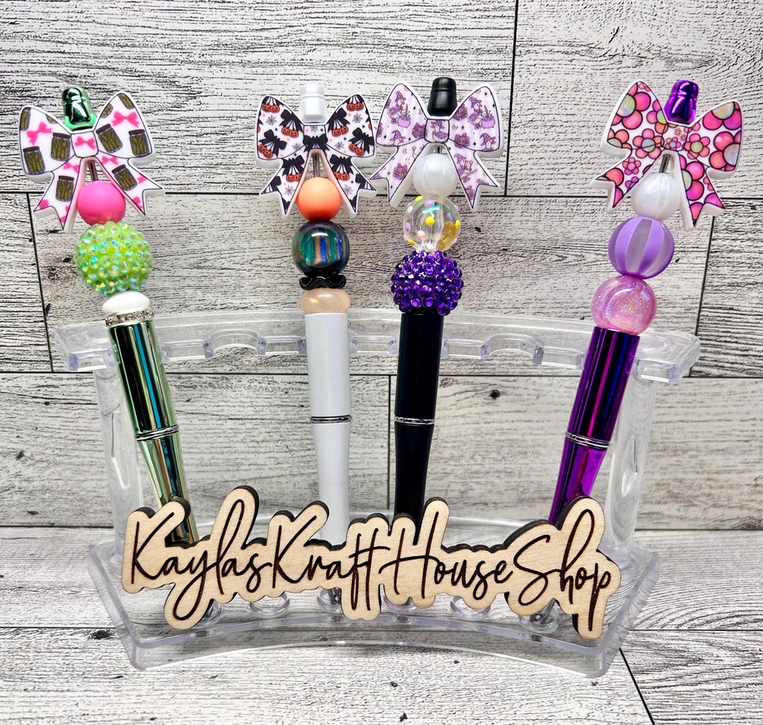 Holiday Pens | Bow Pens | Pens | Gifts | Beaded Items | Silicone Beads ...