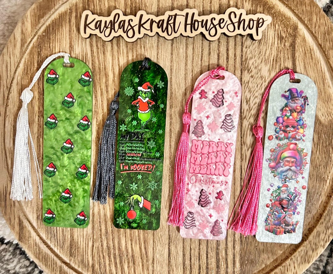 Christmas Bookmarks Bookmarks Holiday Bookmarks - Etsy