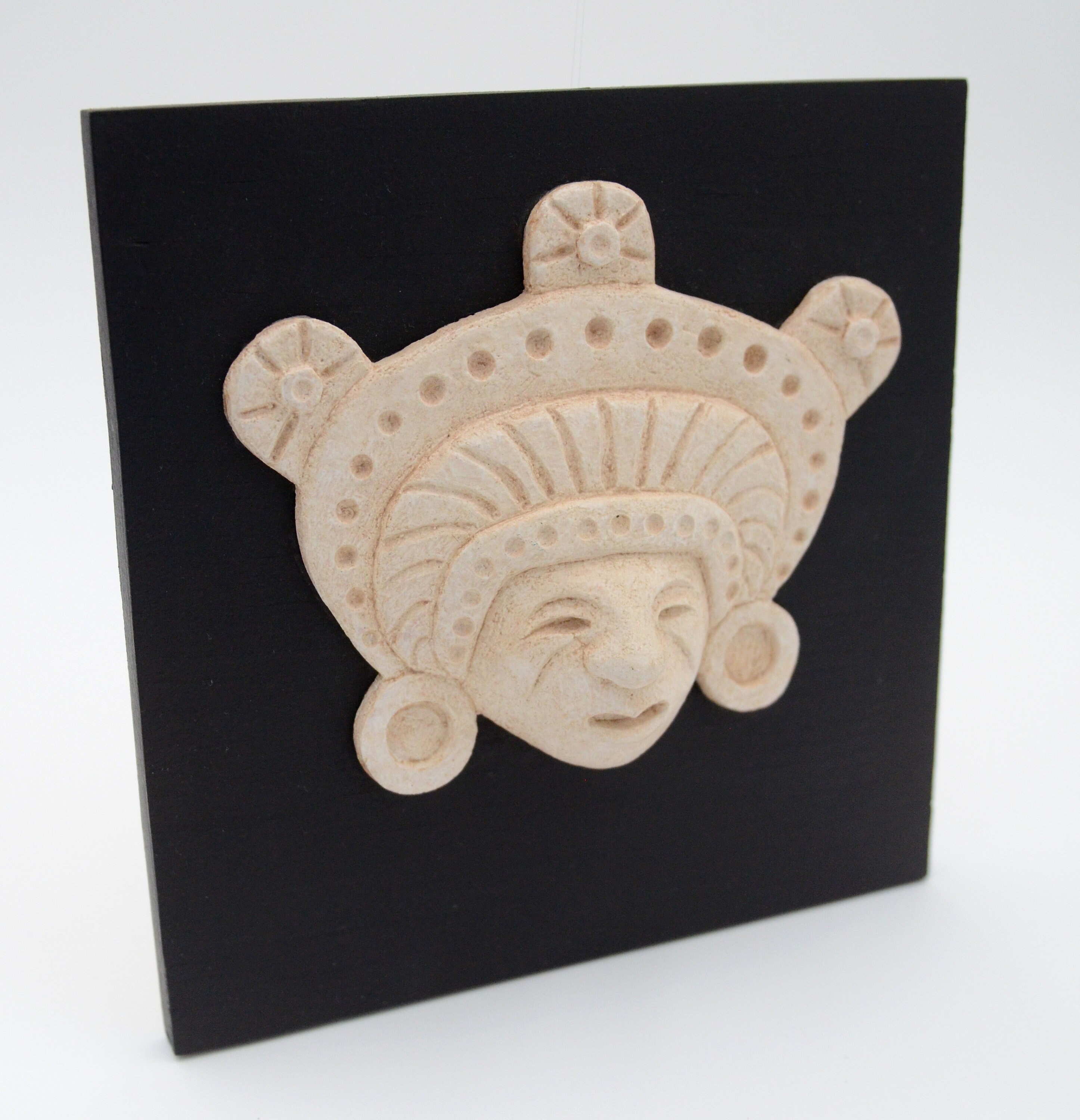 Aztec God Cinteotl Cast Sculpture 9 X 9 X 2 - Etsy