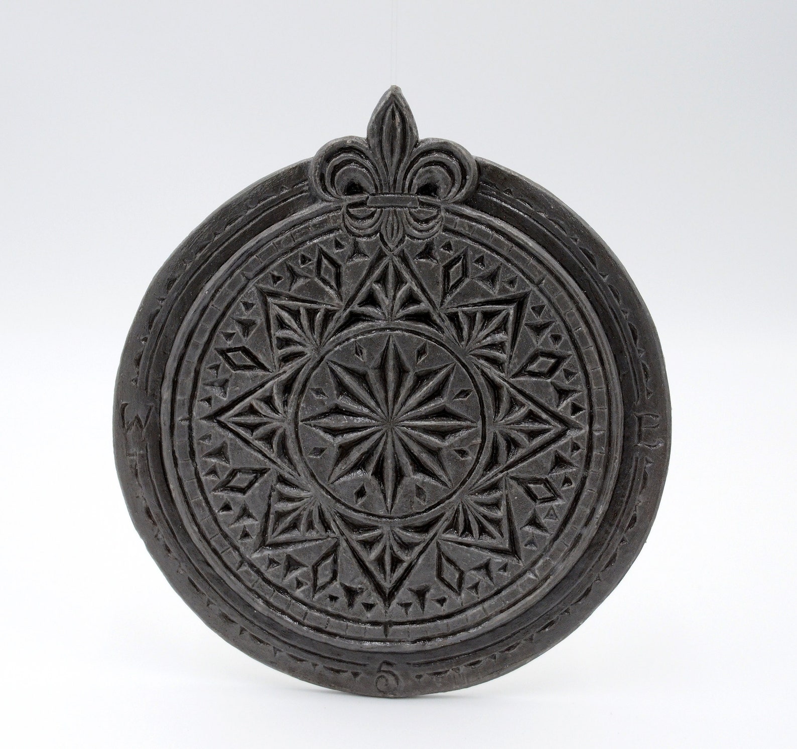 Compass Rose Ceramic Sculpture 6" X 7.5" X 3/8" - Etsy