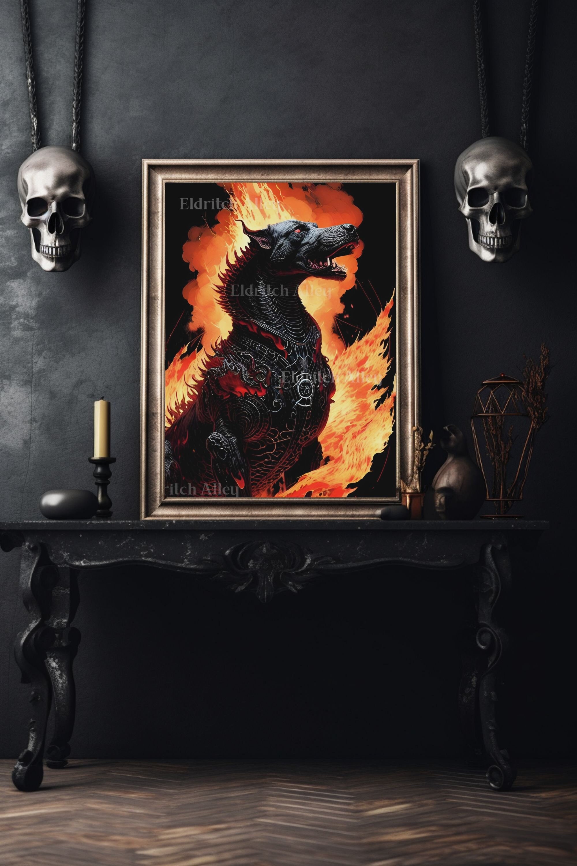 DIGITAL DOWNLOAD / Hellhound / Printable Dark Art - Etsy