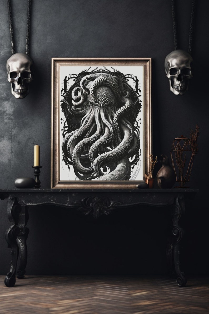 DIGITAL DOWNLOAD / Cthulhu Printable Poster / Lovecraftian Art - Etsy