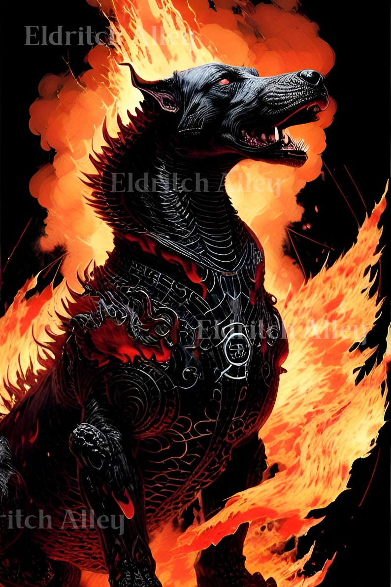 DIGITAL DOWNLOAD / Hellhound / Printable Dark Art - Etsy