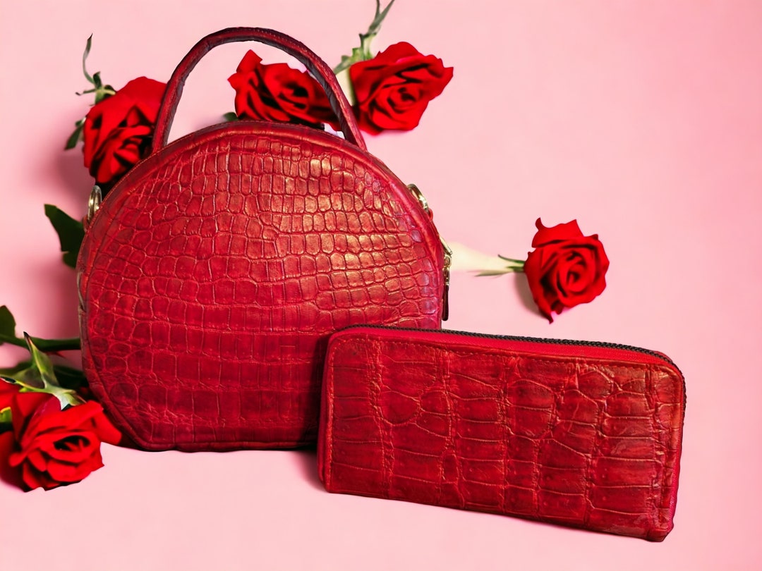 Red Scarlet Alligator Purse - Etsy