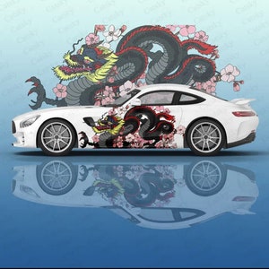 Dragon JDM Samurai Car Decal; Universal Fit Custom Car Decals for All ...