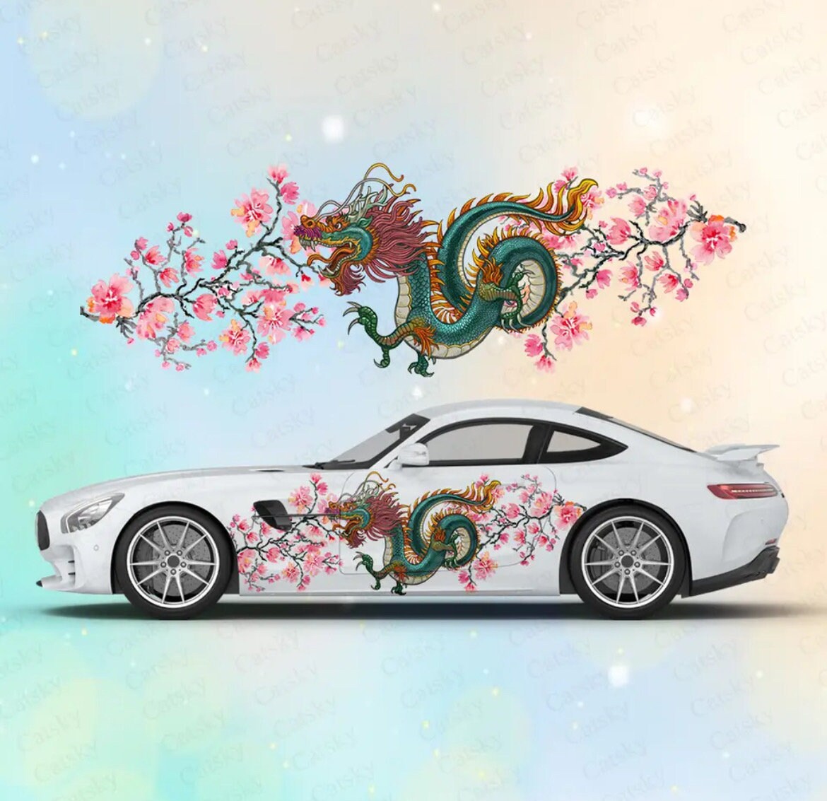 Dragon JDM Samurai Car Decal; Universal Fit Custom Car Decals for All ...