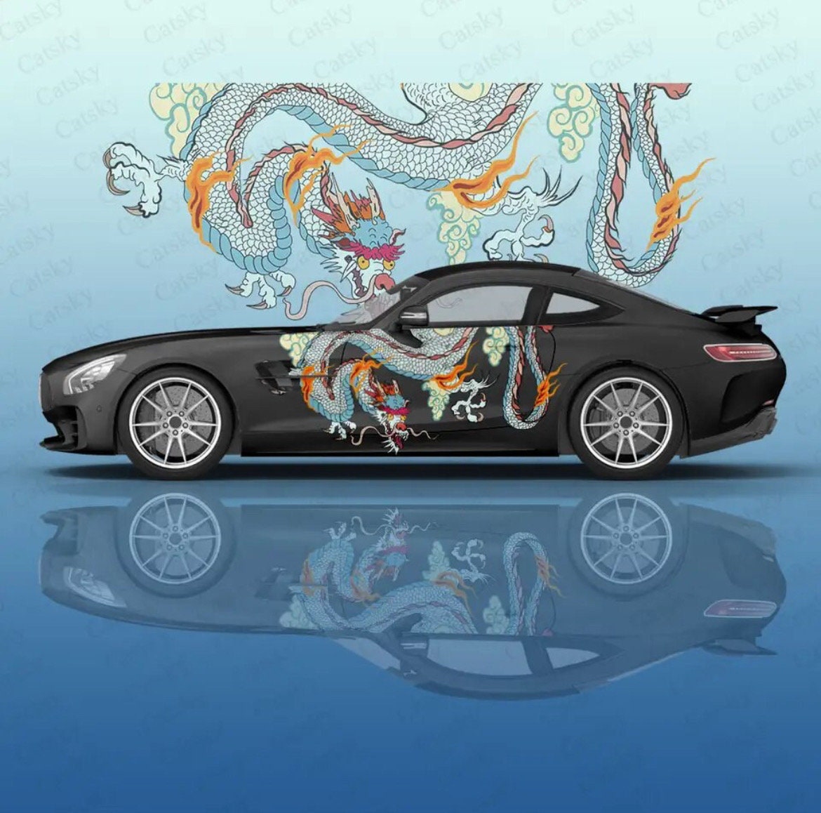 Dragon JDM Samurai Car Decal; Universal Fit Custom Car Decals for All ...
