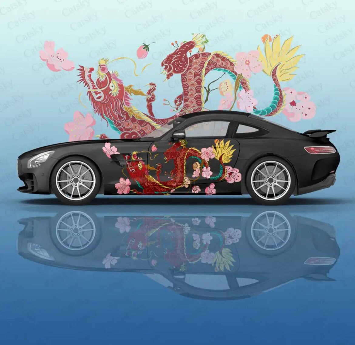 Dragon JDM Samurai Car Decal; Universal Fit Custom Car Decals for All ...