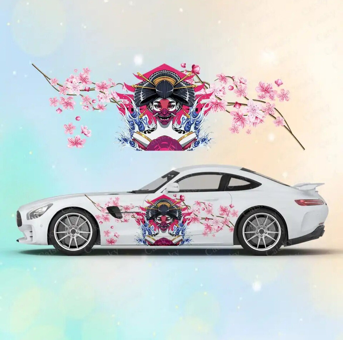 JDM Samurai Sakura Car Side Decals for Universal Fit. Decals for Honda ...