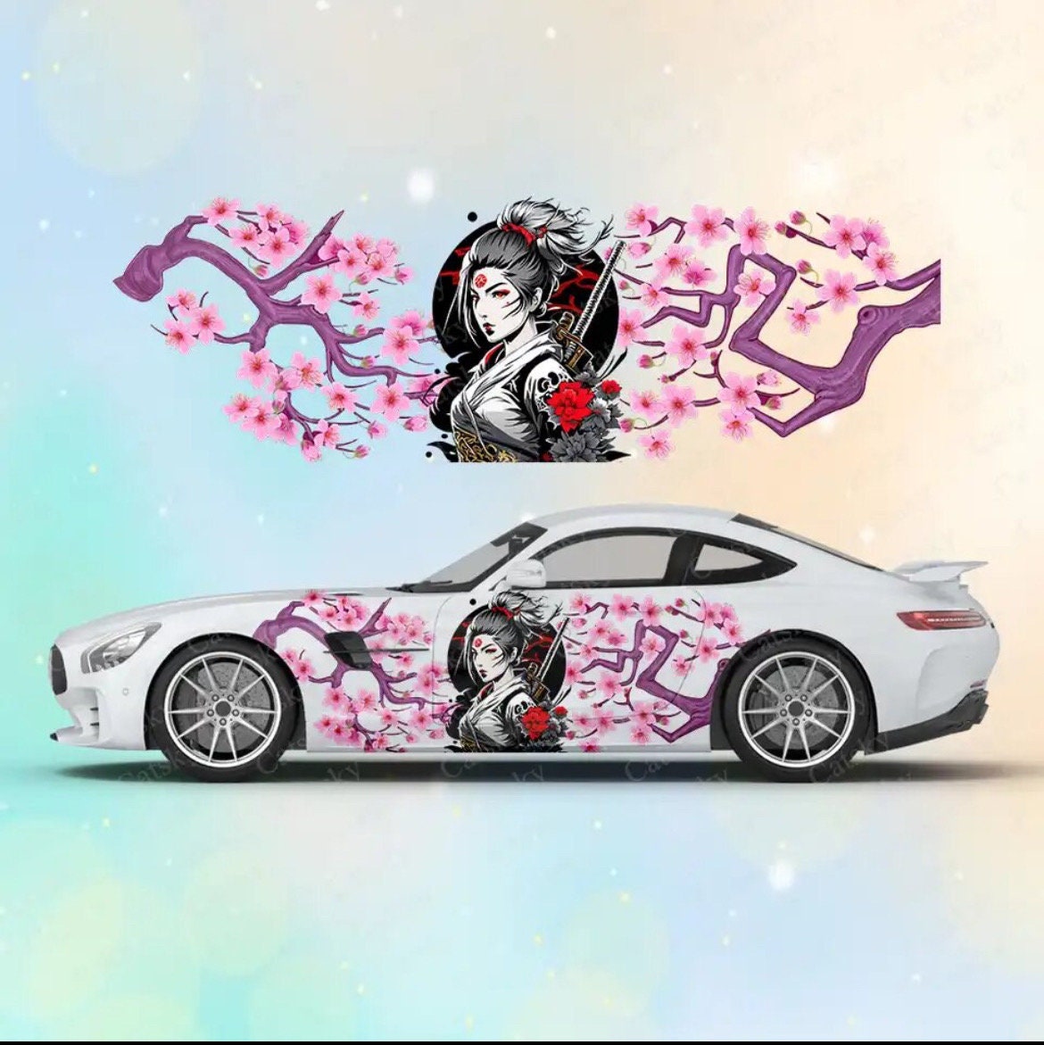 JDM Samurai Sakura Car Side Decals for Universal Fit. Decals for Honda ...