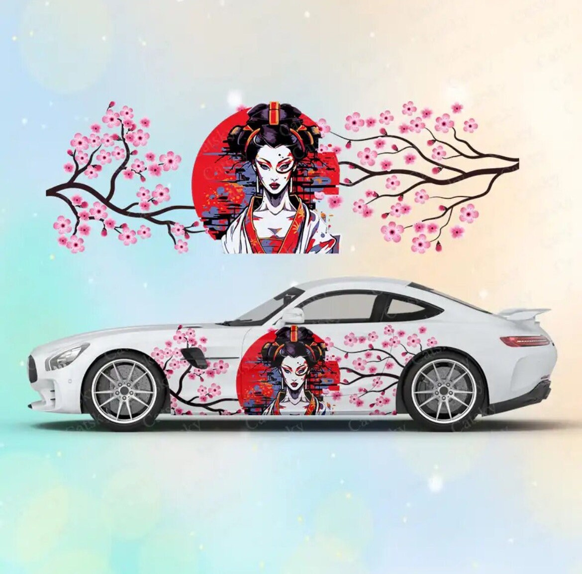 JDM Samurai Sakura Car Side Decals for Universal Fit. Decals for Honda ...