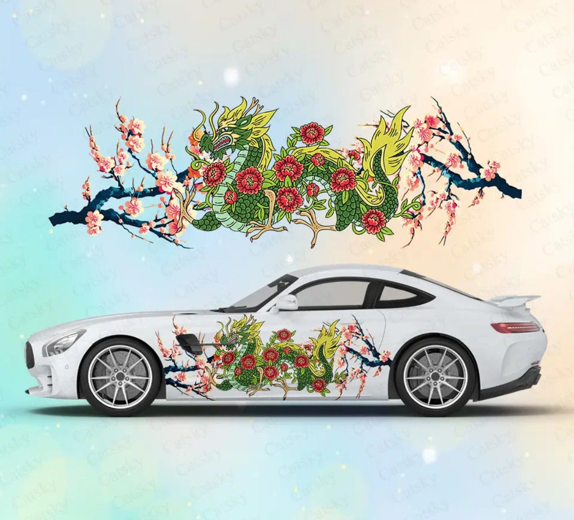 Dragon JDM Samurai Car Decal; Universal Fit Custom Car Decals for All ...