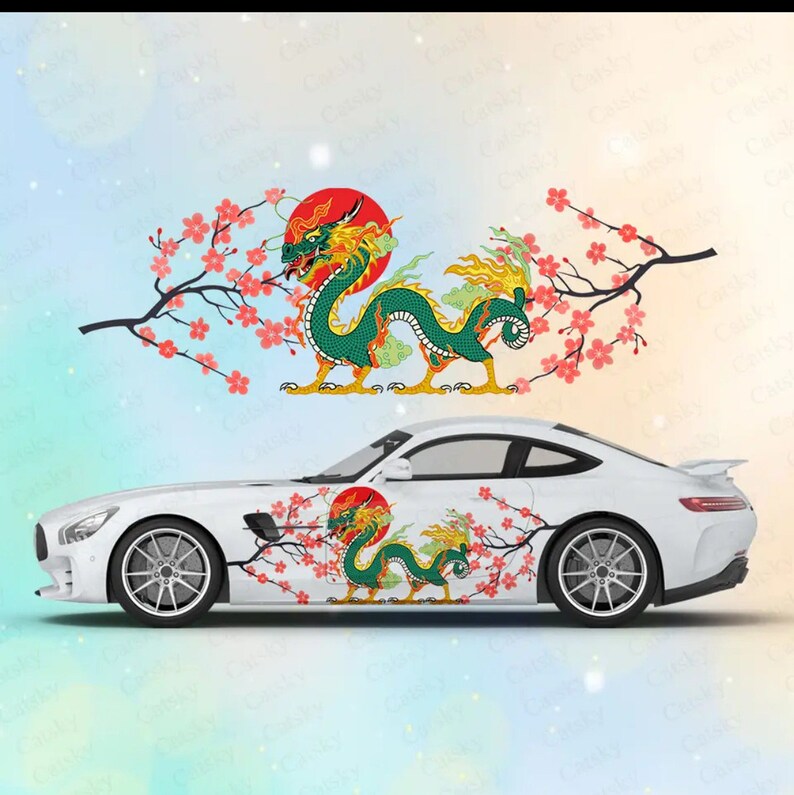 Dragon JDM Samurai Car Decal; Universal Fit Custom Car Decals for All ...