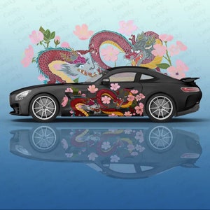 Dragon JDM Samurai Car Decal; Universal Fit Custom Car Decals for All ...