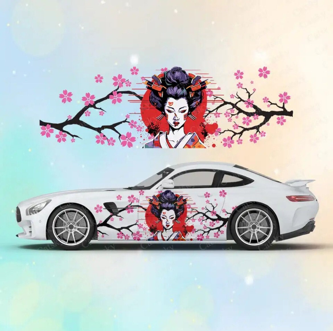 JDM Samurai Sakura Car Side Decals for Universal Fit. Decals for Honda ...