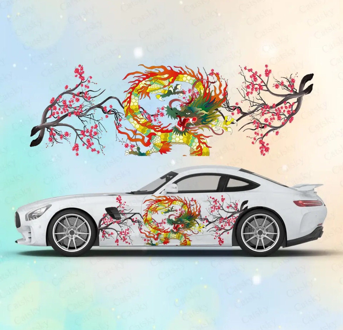 Dragon JDM Samurai Car Decal; Universal Fit Custom Car Decals for All ...