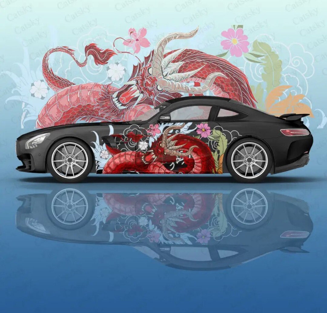 Dragon JDM Samurai Car Decal; Universal Fit Custom Car Decals for All ...