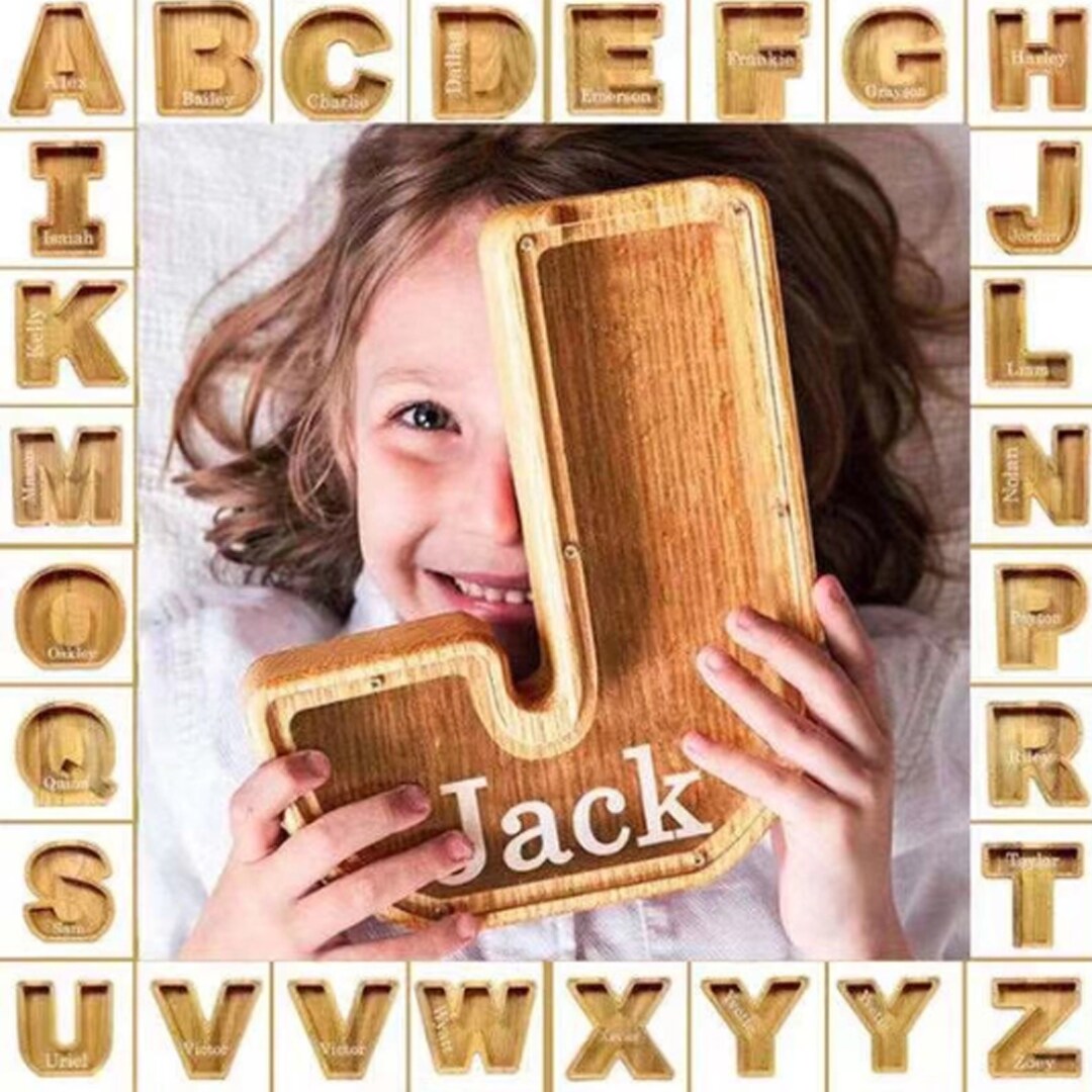 Customized Piggy Bank, Personalized Kids Easter Gifts, Custom Wooden ...