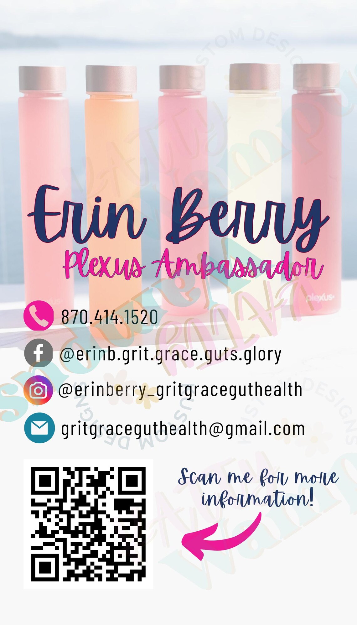 Custom PVC Business Card, Luggage Tag, Plexusswag (hard Card), Plexus Card, Plexus Business Card ...