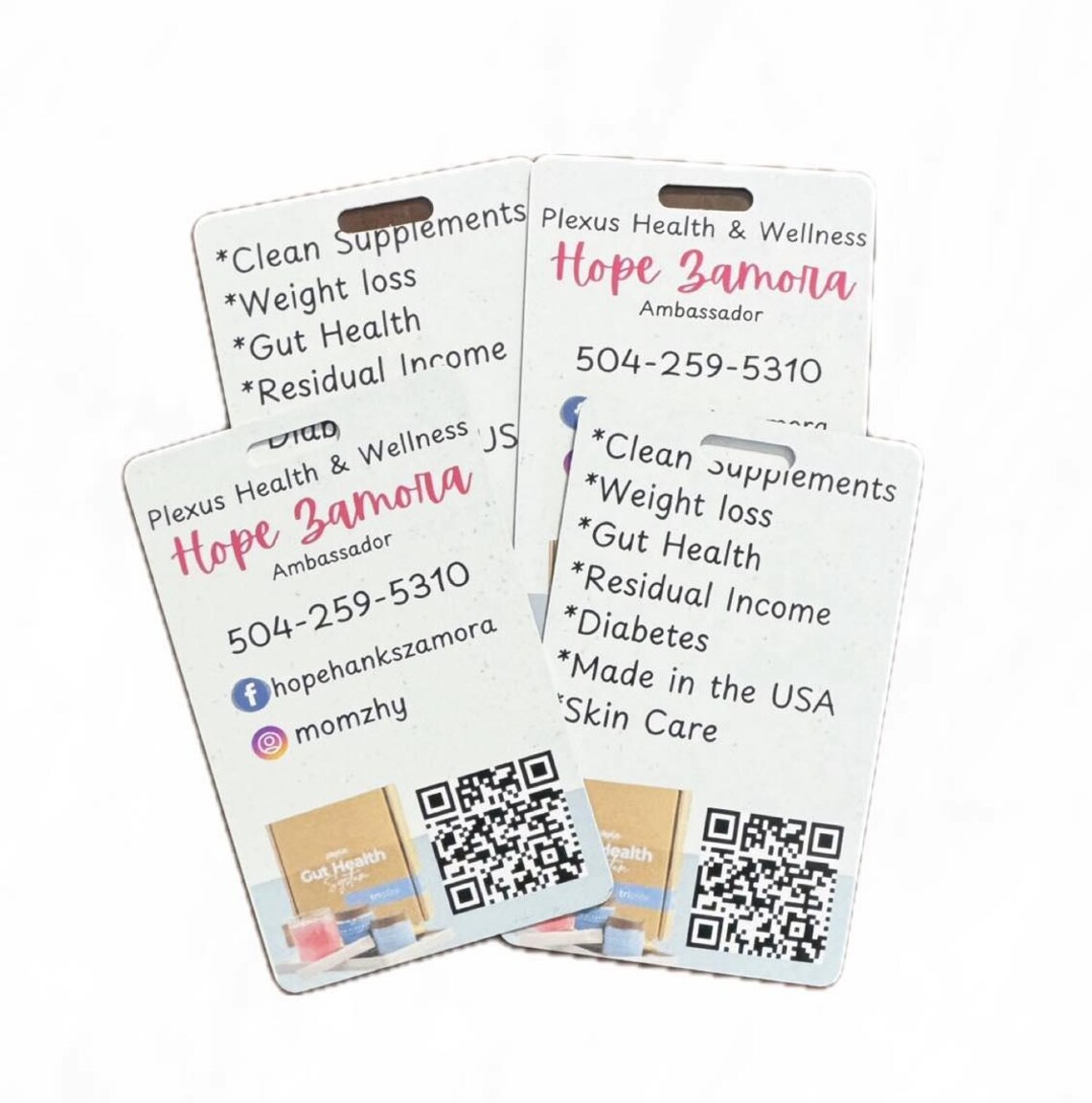 Custom PVC Business Card, Luggage Tag, Plexusswag (hard Card), Plexus Card, Plexus Business Card ...