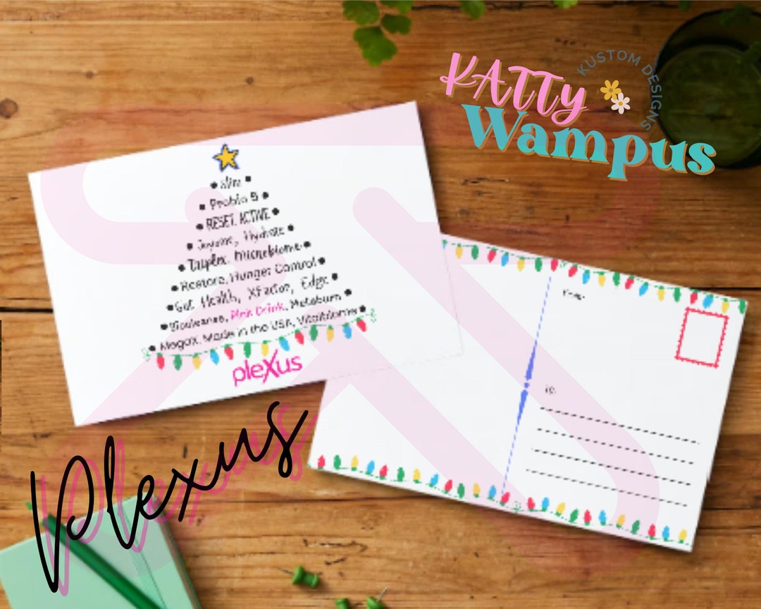 Plexus Christmas Postcard, Instant Download, PDF & Customize With Canva ...