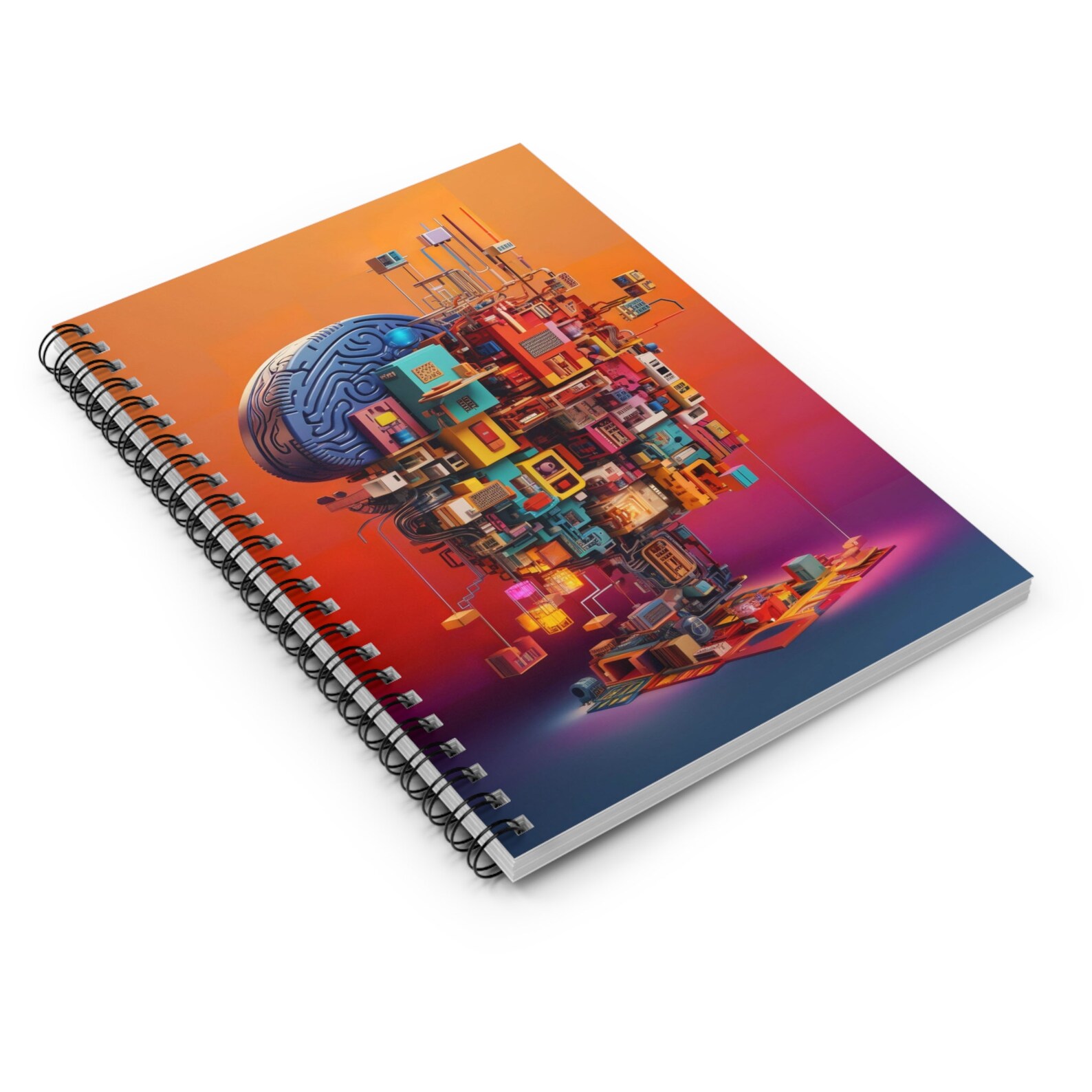 How to Build a Head Spiral Notebook Ruled Line 118 Pages Document ...