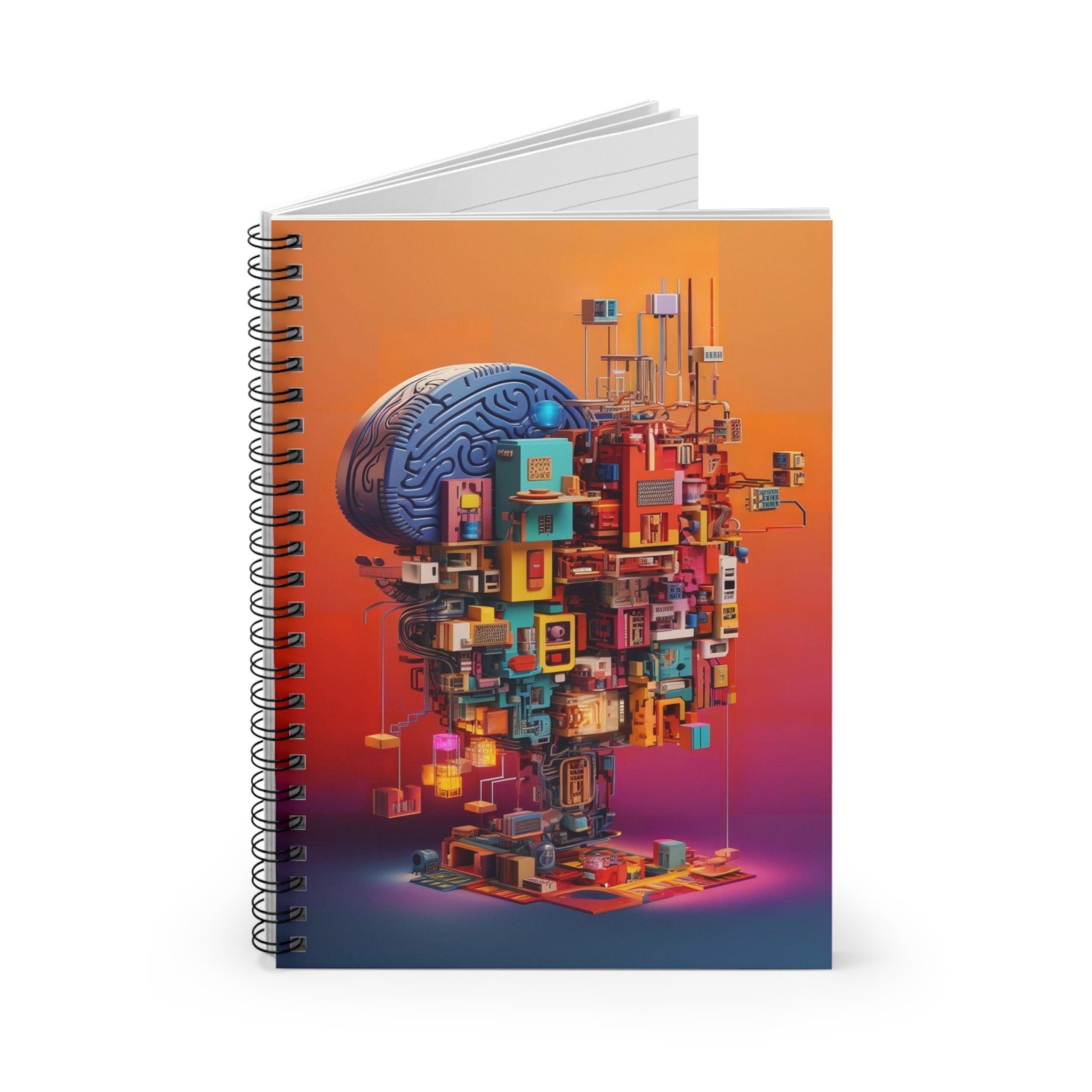 How to Build a Head Spiral Notebook Ruled Line 118 Pages Document ...