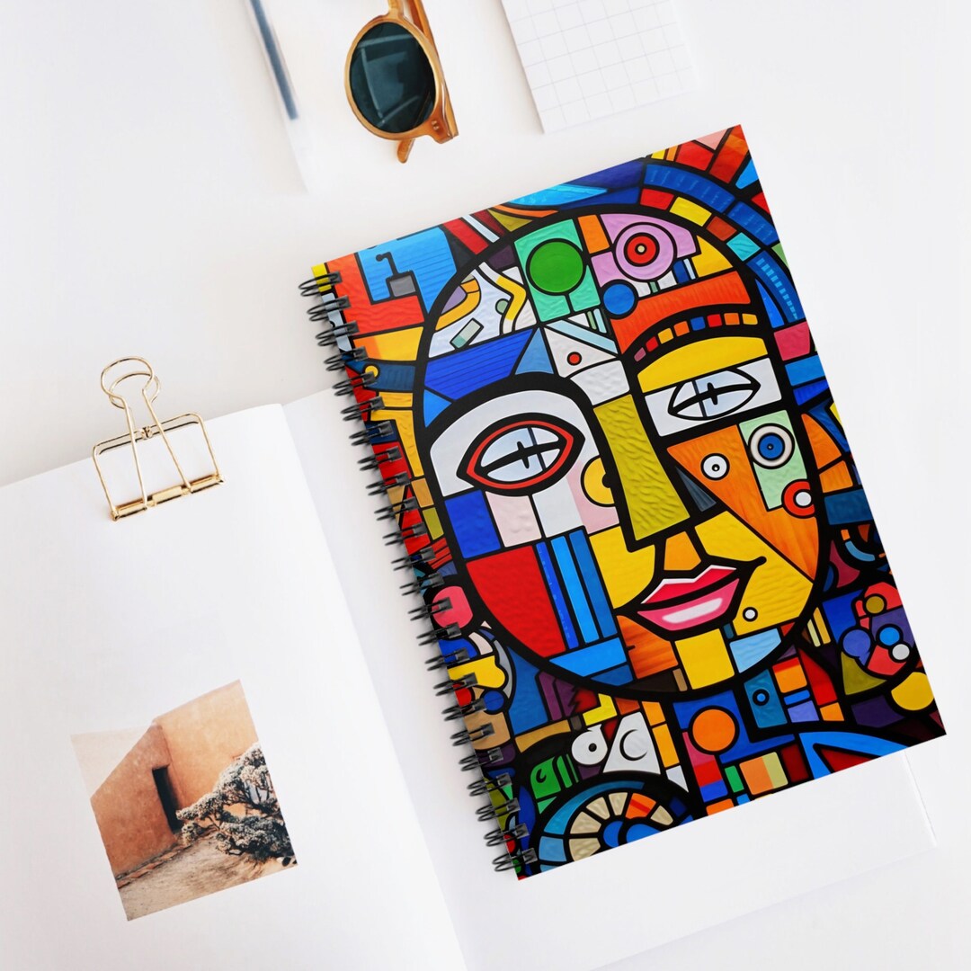 Tribal Head Spiral Notebook, Abstract Art Journal - Etsy