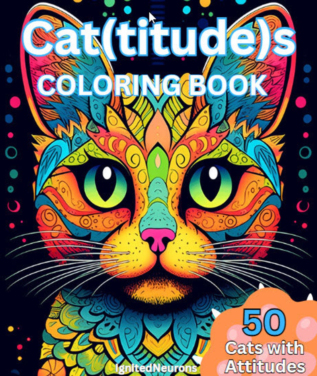 Cats Coloring Book Cat Illustrations Book Cats With Attitudes Coloring ...
