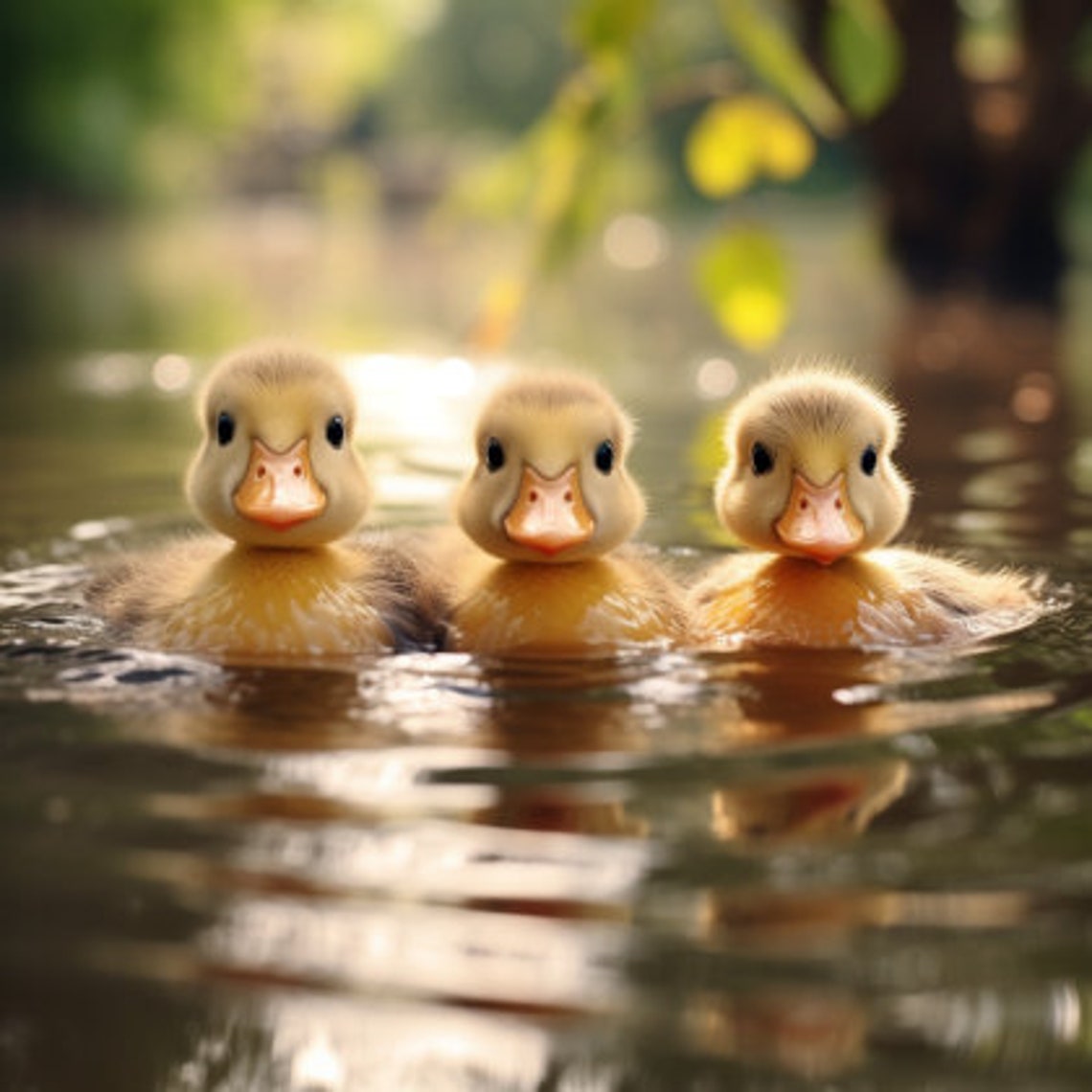 Baby Duckings Summer Fun, Cute Little Ducklings - Etsy