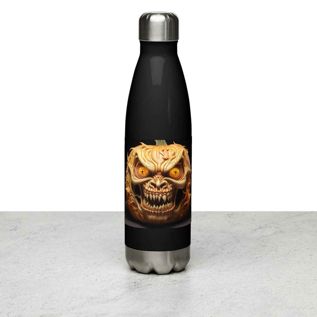 Scary Pumkin Halloween Stainless Steel Water Bottle Halloween - Etsy