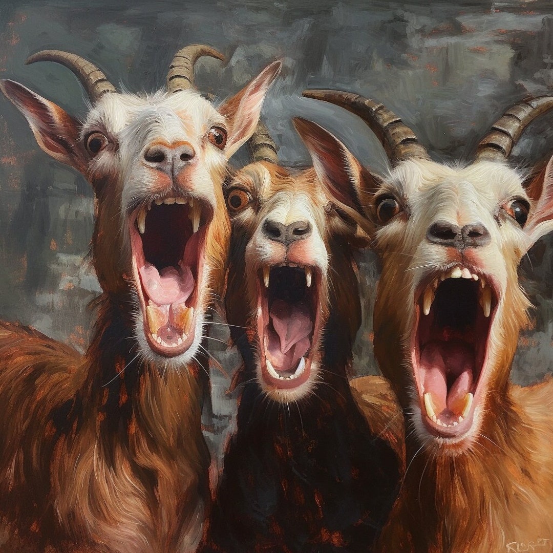 Screaming Goats Printable Wall Art - Etsy Australia