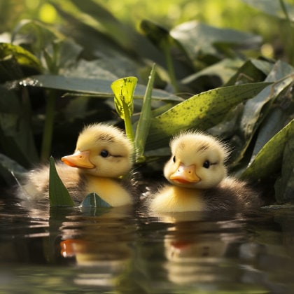 Baby Duckings Summer Fun, Cute Little Ducklings - Etsy