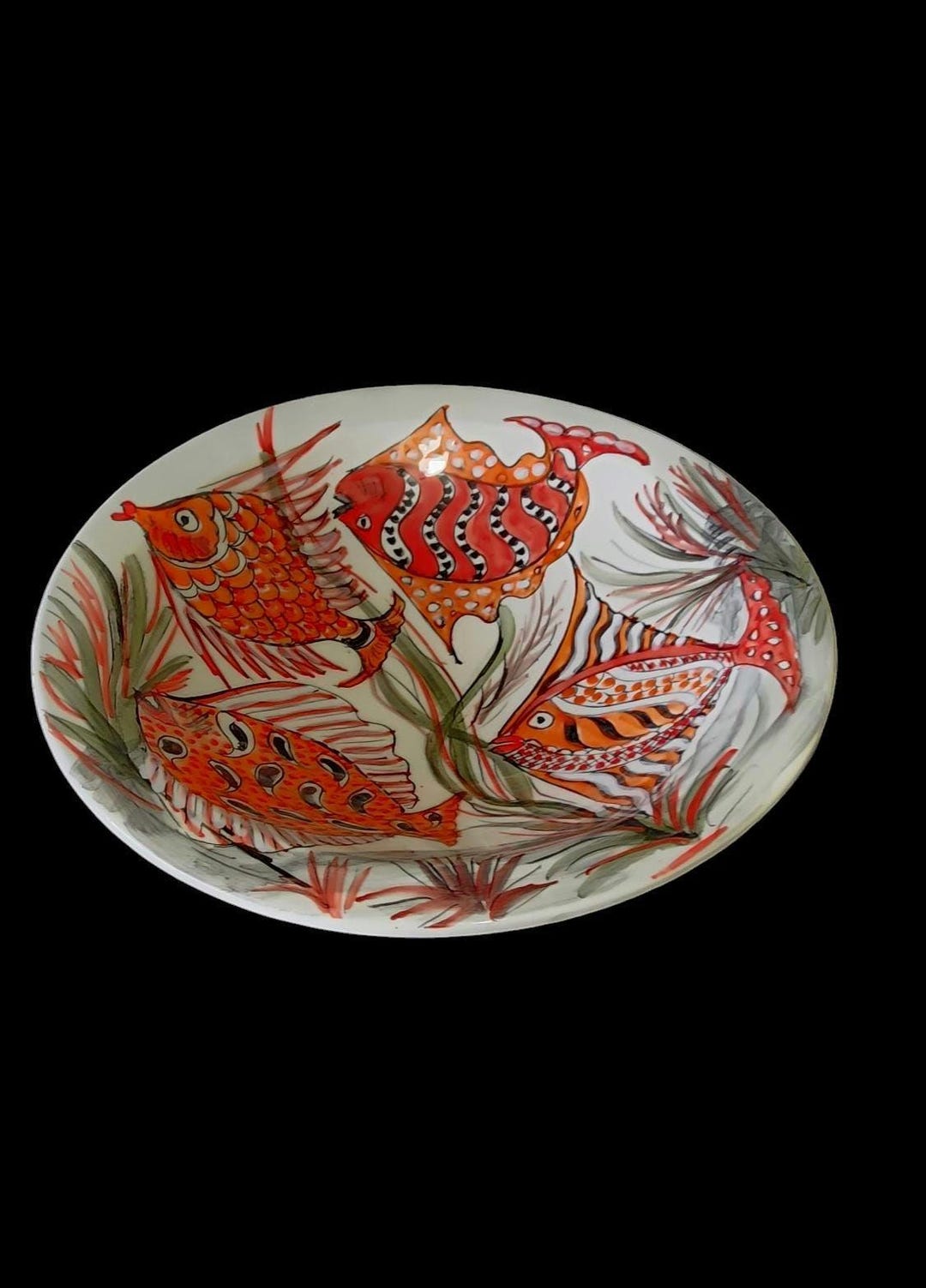 Italian Fish Serving Bowl Visinale Italy Large Ceramic Platter - Etsy